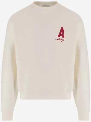 AUTRY Heritage Cotton Sweatshirt With Logo - White