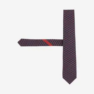 FERRAGAMO Silk Tie With Patterned Design - Multi