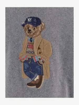 Polo Ralph Lauren Wool And Cashmere Sweater With Polo Bear