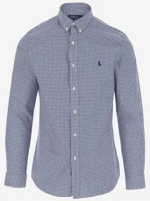 Polo Ralph Lauren Stretch Cotton Checked Shirt - Navy