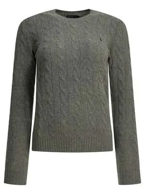 Polo Ralph Lauren Crew Neck Sweater With Logo - Grey