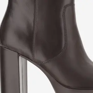 Pinko Clara 01 Leather Ankle Boots - Dark Brown