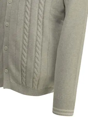 Brunello Cucinelli Cardigan With Logo - Grey