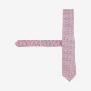 FERRAGAMO Silk Tie With Patterned Design - Pink