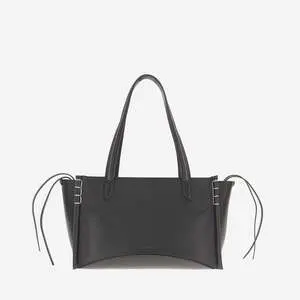 JW Anderson Elongated Loafer Cabas Leather Bag - Black