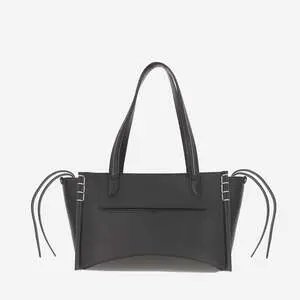 JW Anderson Elongated Loafer Cabas Leather Bag - Black