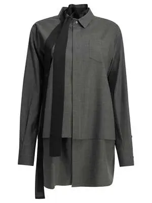 Sacai Short Wool Shirtdress