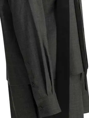 Sacai Short Wool Shirtdress