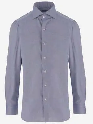 FINAMORE 1925 Cotton Shirt - Navy