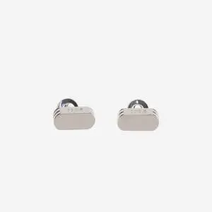 Hugo Boss Brass Cufflinks With Logo - Silver