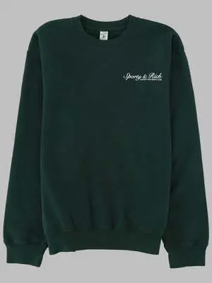 SPORTY&RICH Felpa Girocollo Con Logo - Green