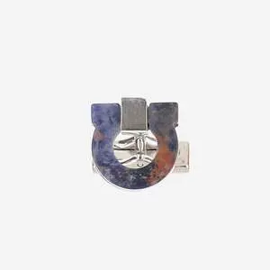 FERRAGAMO Brass And Semiprecious Stone Hook Cufflinks