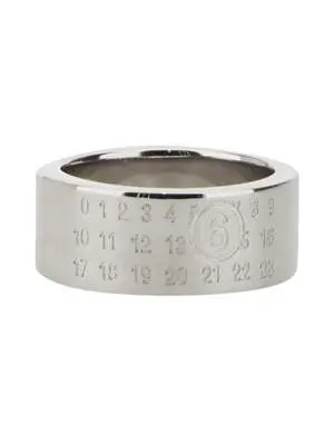 MAISON MARGIELA Anello Con Logo 'numeric Signature - Silver