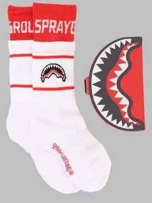 SPRAYGROUND Red Spray Socks White - Multicolour