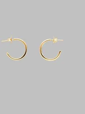 MAISON MARGIELA Orecchini A Cerchio Con Logo 'numeric Minimal Signature - Gold