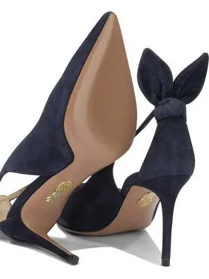 AQUAZZURA Bow Tie 85 Mm' Décollet - Blue