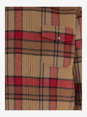 Woolrich Wool Blend Shirt With Check Pattern