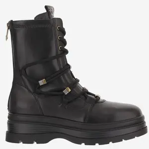 Pinko Eva Leather Ankle Boots - Black