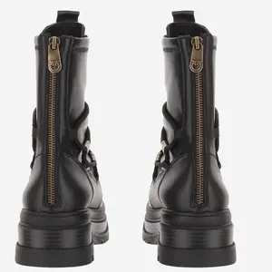 Pinko Eva Leather Ankle Boots