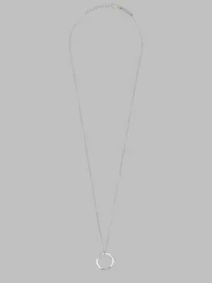 MAISON MARGIELA Collana Con Pendente Anello Logato - Silver