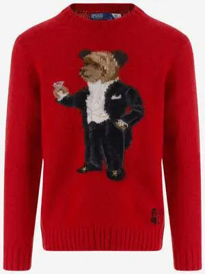 Polo Ralph Lauren Wool Sweater With Polo Bear