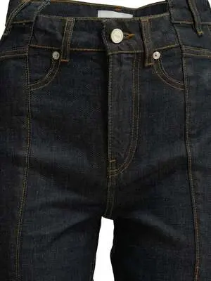 GANNI Fold' Straight Leg Jeans