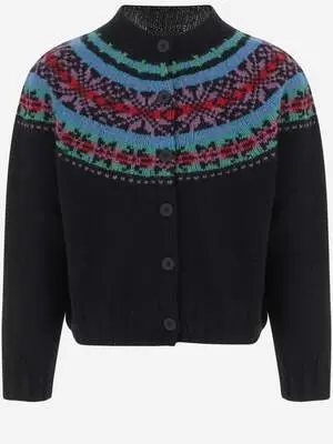 Howlin' Wool Cardigan With Jacquard Pattern