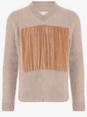 MAISON MARGIELA Mohair Sweater With Velvet Appliqu