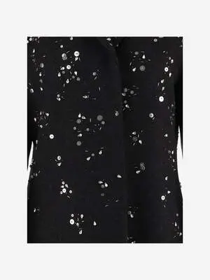 JIL SANDER Wool Coat With Embellishments