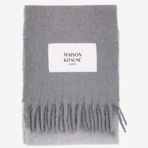 Maison Kitsuné Alpaca Wool Scarf With Logo