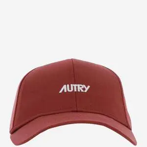 AUTRY Cotton Baseball Cap With Logo - Red