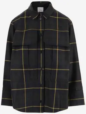 PATOU Checked Wool Shirt With Pockets