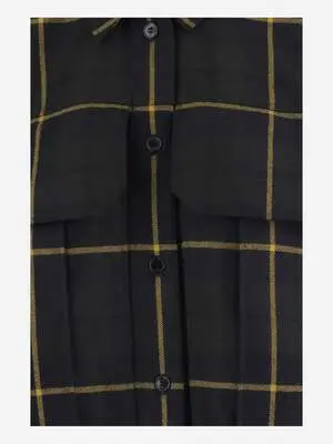 PATOU Checked Wool Shirt With Pockets