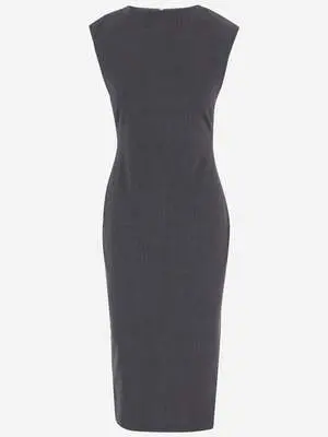 Jacquemus Alba Stretch Wool Midi Dress