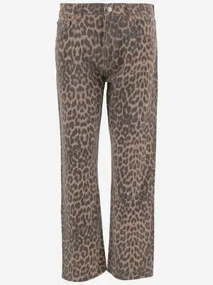 RE/DONE Cotton Jeans With Animal Print