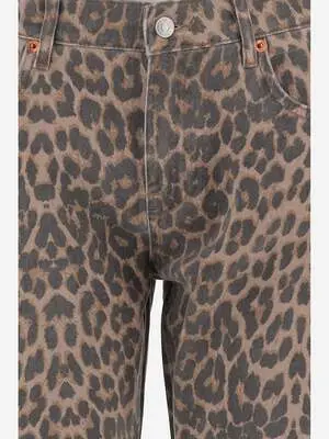 RE/DONE Cotton Jeans With Animal Print