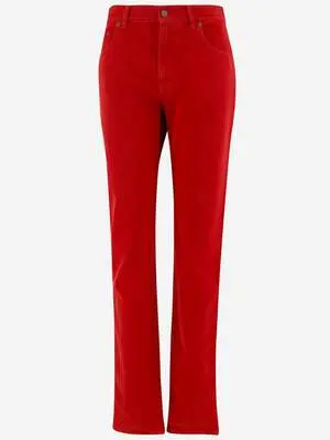 Chloé Slim Fit Cotton Denim Jeans - Red
