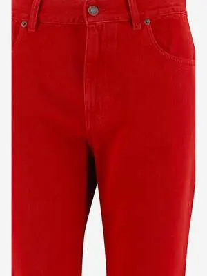Chloé Slim Fit Cotton Denim Jeans - Red
