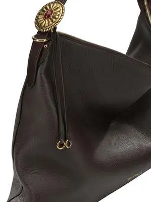 Etro Large Leather Shoulder Bag