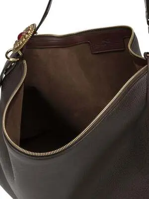 Etro Large Leather Shoulder Bag