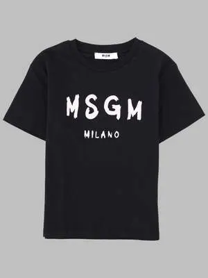 MSGM T Shirt A Manica Corta Con Stampa Logo - Multicolour
