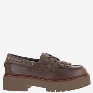 Pinko Margharet 01 Leather Loafers - Brown