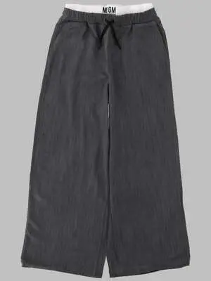 MSGM Pantalone A Gamba Larga - Grey