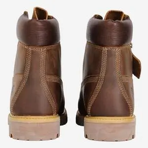 Timberland Premium 6 Inch Leather Ankle Boots With Logo - Brown
