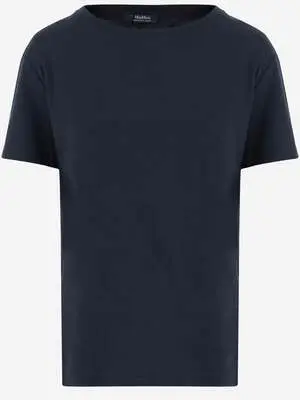 Max Mara Cotton Blend T Shirt Navy