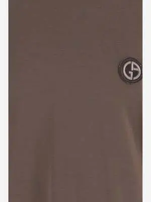 Giorgio Armani Cotton Blend T Shirt With Logo