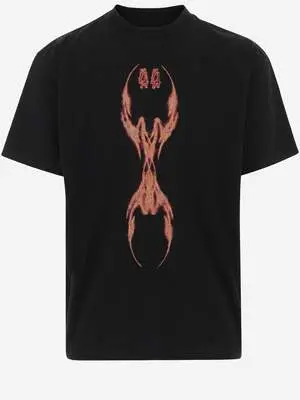 44 LABEL GROUP Cotton T Shirt With Logo Print - Black