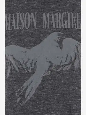 MAISON MARGIELA Cotton T Shirt With Logo - Grey