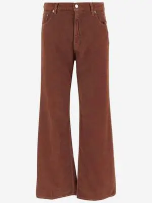 HAIKURE Ribbed Cotton Velvet Pants