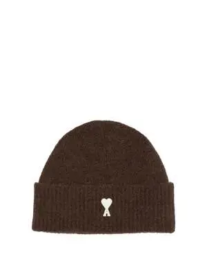 AMI Paris Alpaca Beanie - Brown